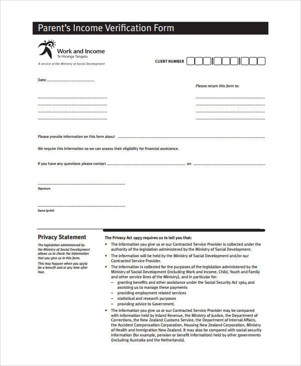 FREE 50+ Sample Verification Forms in PDF