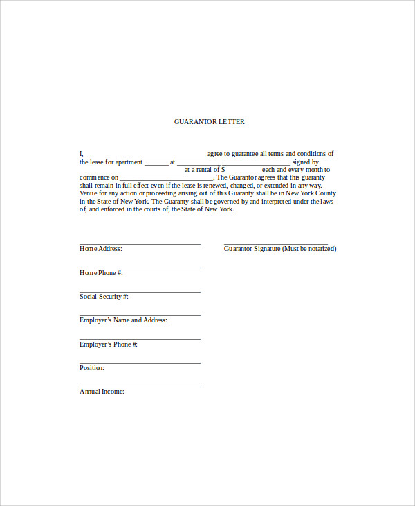 How 2 Write A Guarantor Letter