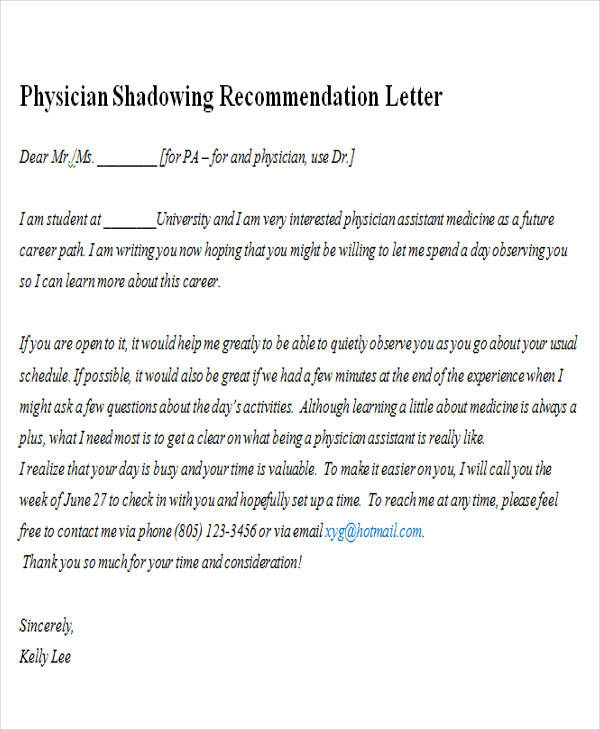 FREE 8 Sample Physician Recommendation Letter Templates In MS Word FREE 8 Sample Physician Recommendation Letter Templates In MS Word