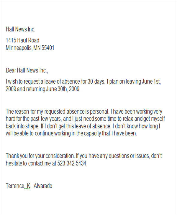 Sample Of Study Leave Application Letter - Design Talk