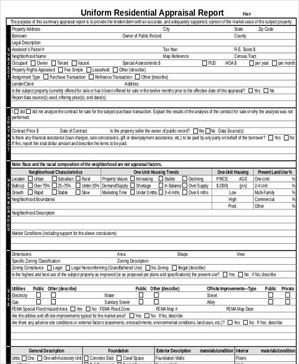 FREE 30 Appraisal Forms In PDF