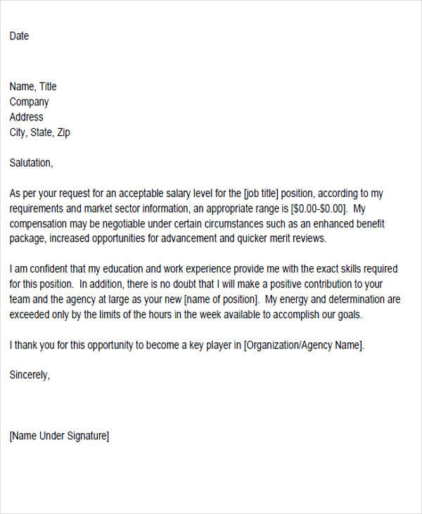 Compensation Re Letter Sample Database Letter Template Collection