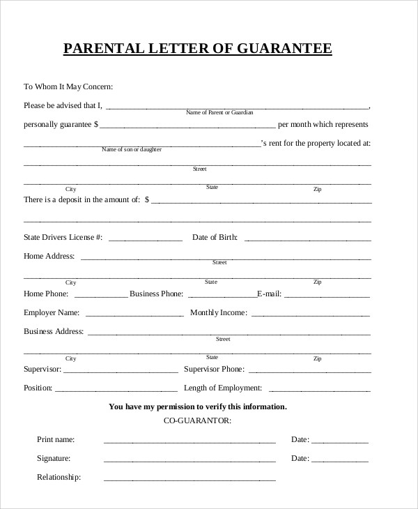 FREE 65 Guarantee Letter Samples In PDF MS Word Google Docs Pages
