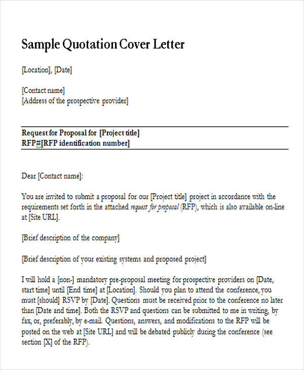 Sending Quotations Letter