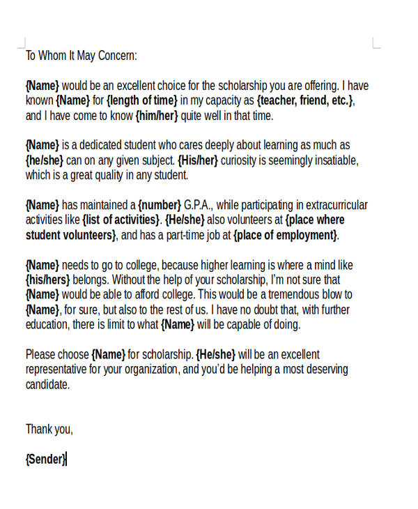 Character Reference Letter For College Database Letter Template 