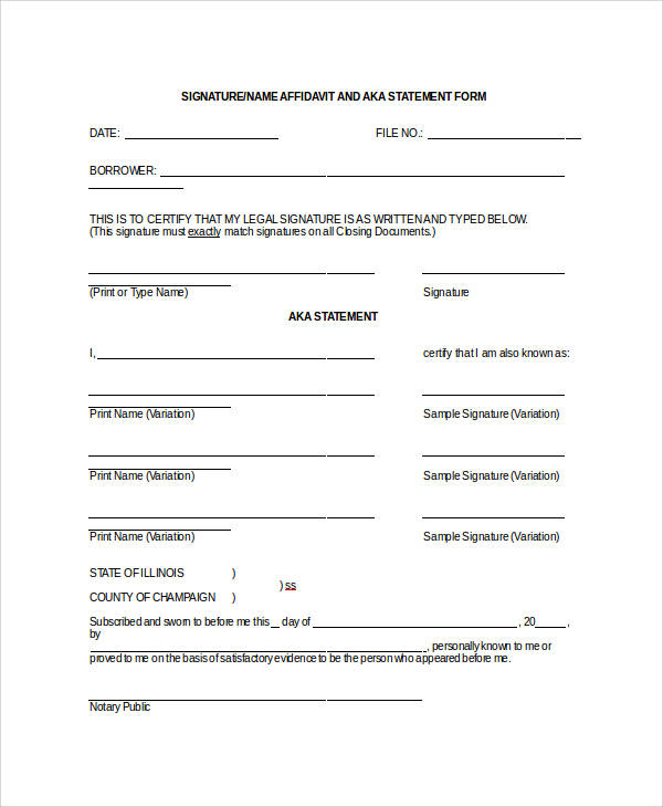 FREE 40 Statement Forms In PDF