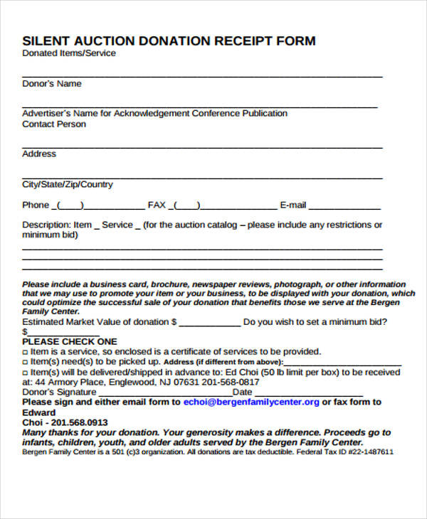 FREE 39 Sample Receipt Forms In PDF MS Word