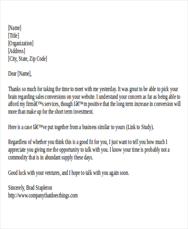 FREE 25 Sample Thank You Letter Templates In PDF MS Word