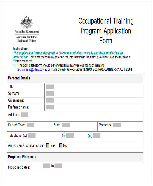 FREE 46 Sample Application Form Templates In MS Word Google Docs 
