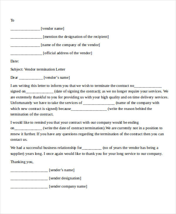 FREE 29 Termination Letter Templates In PDF MS Word