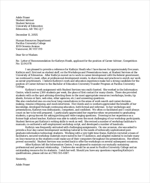 Letter Of Work Reference For Your Needs Letter Template Collection