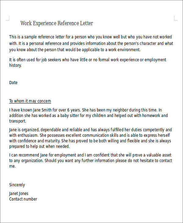 FREE 21 Work Letter Samples In PDF MS Word