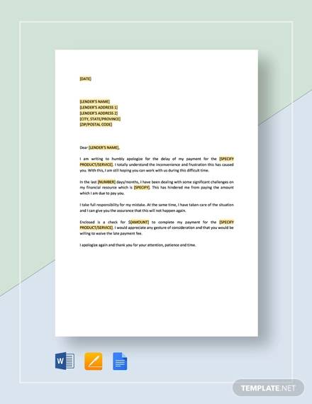 FREE 53 Payment Letter Formats In MS Word Google Docs Pages PDF
