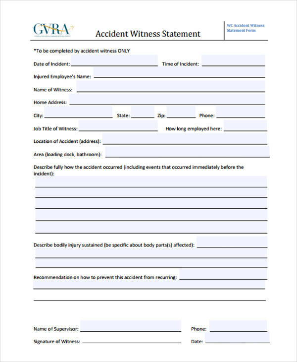 How To Write A Witness Statement Sample Master Of Template Document