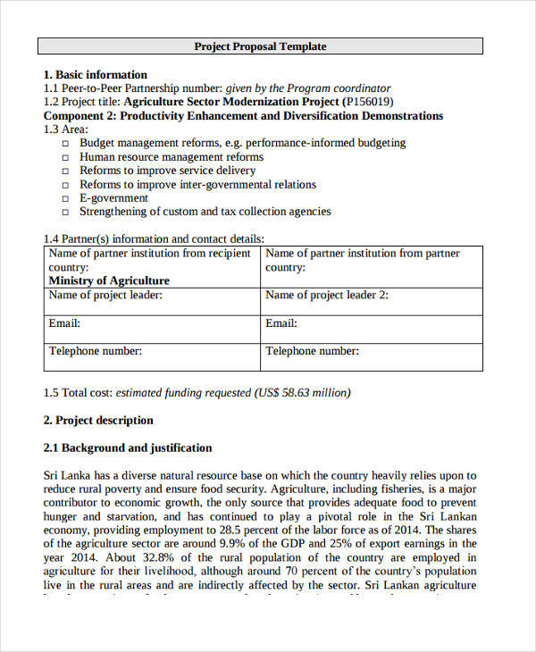 FREE 82 Project Proposal Samples In PDF MS Word Pages Google Docs