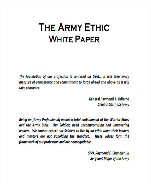 FREE 35 Sample White Papers In PDF MS Word
