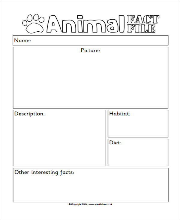 Animal Fact Sheets Printable Printable Word Searches