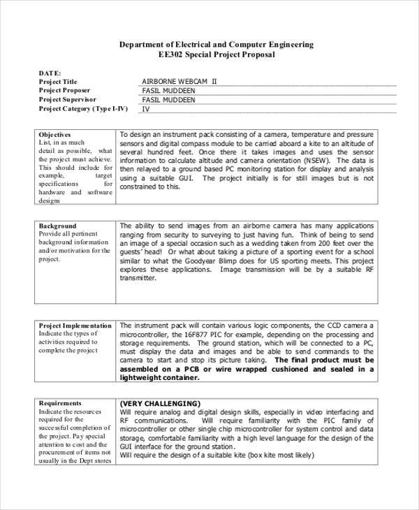 FREE 82 Project Proposal Samples In PDF MS Word Pages Google Docs