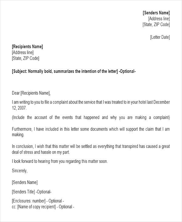 FREE 50 Sample Service Letter Templates In PDF MS Word