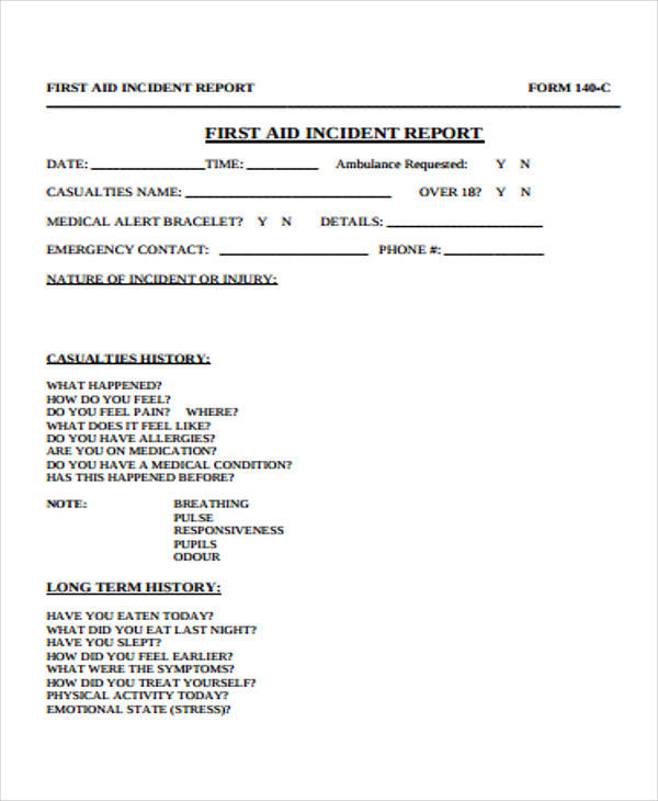 FREE 63 Incident Report Examples In MS Words PDF Pages FREE 63 Incident Report Examples In MS Words PDF Pages