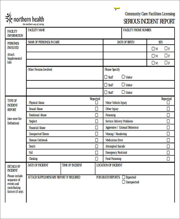 FREE 54 Incident Report Samples In PDF MS Word Google Docs FREE 54 Incident Report Samples In PDF MS Word Google Docs