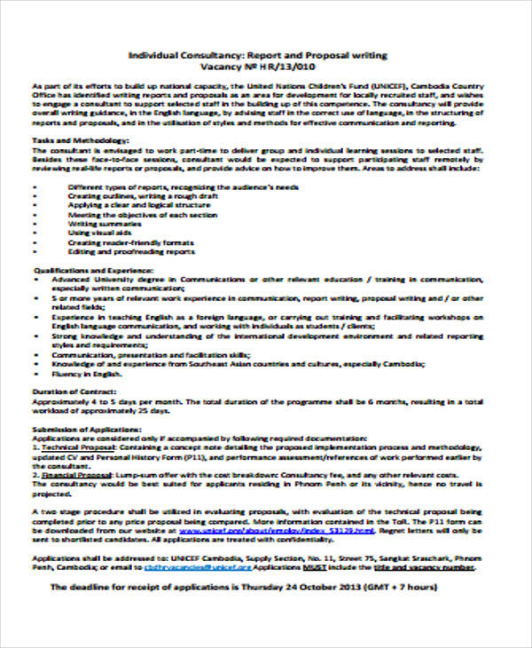 Hr Consultant Report Template TUTORE ORG Master Of Documents