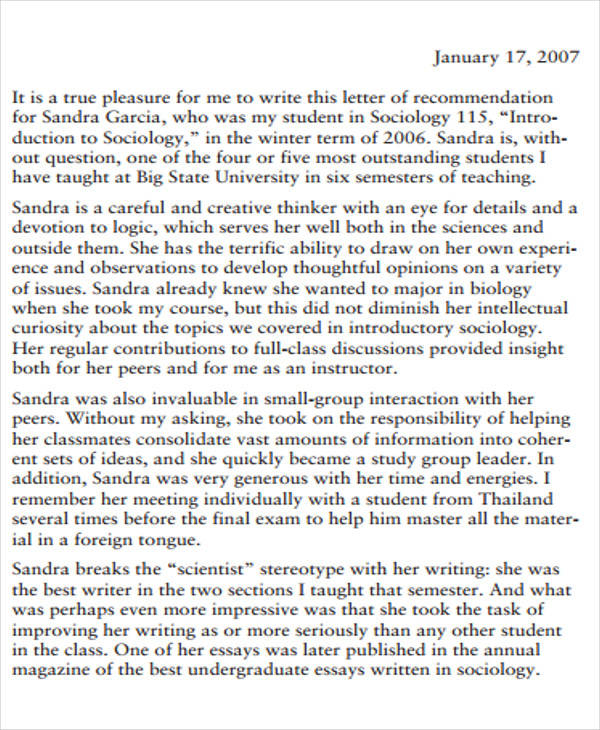 FREE 11 Medical School Recommendation Letter Templates In PDF MS Word