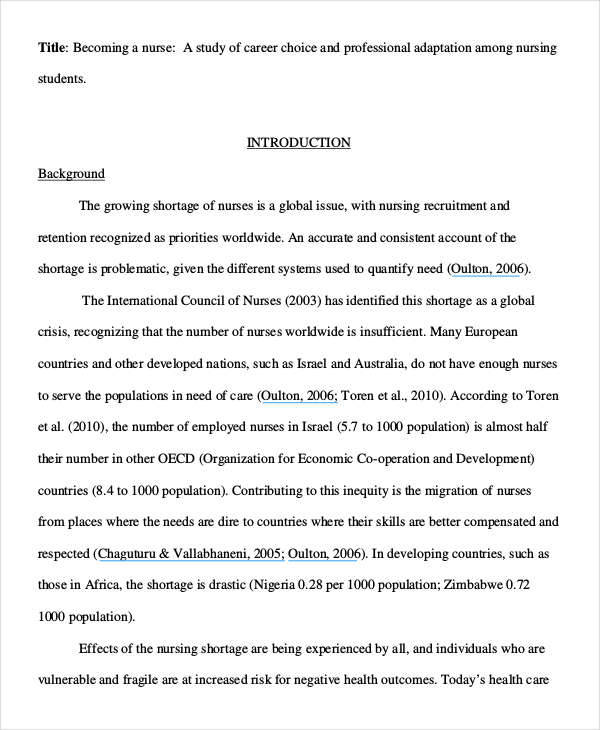 Example Of An Introduction For A Research Paper How To Write A 