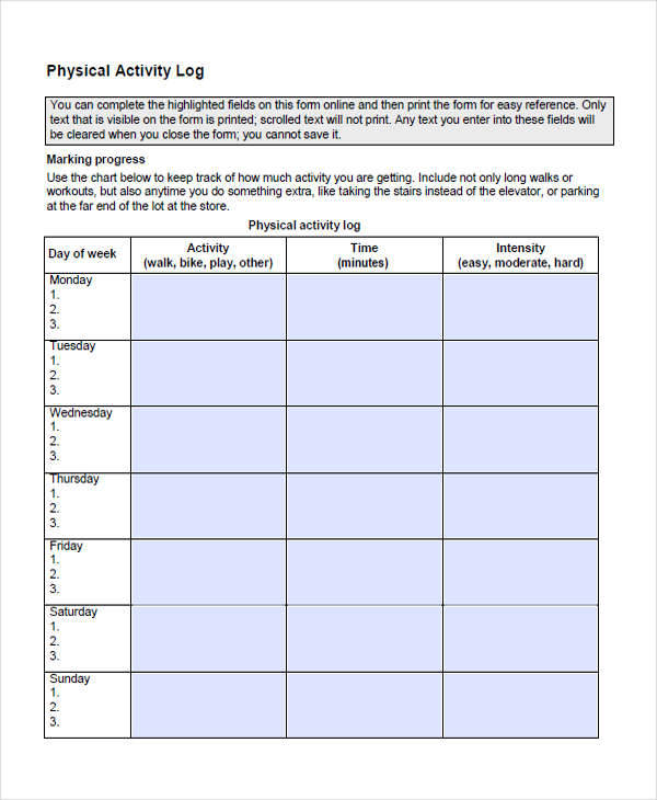 FREE 31 Sample Daily Log Templates In PDF MS Word
