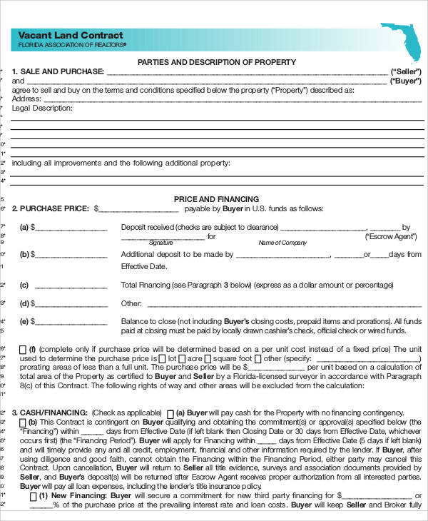 Printable Land Contract