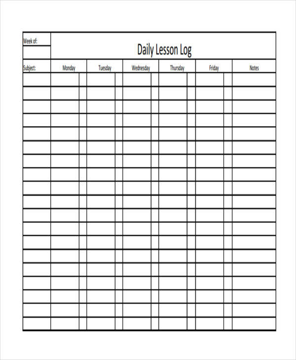 FREE 33 Sample Log Templates In PDF MS Word