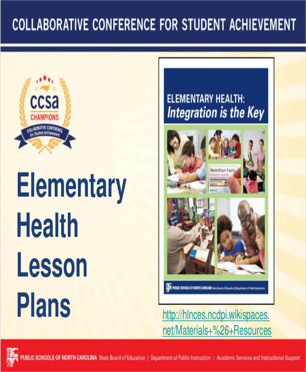 Health Lesson Plan Templete