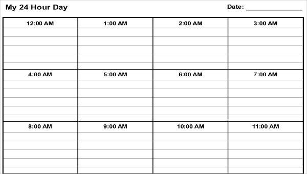 FREE 10 Hourly Calendar Template In Google Docs MS Word Pages 