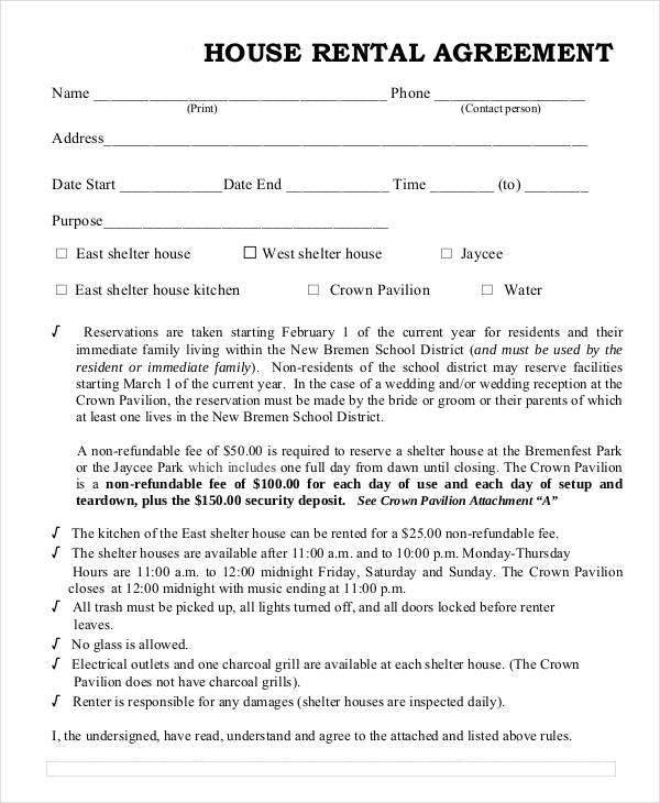 Download Sample House Contract Agreement Background Sample Factory Shop