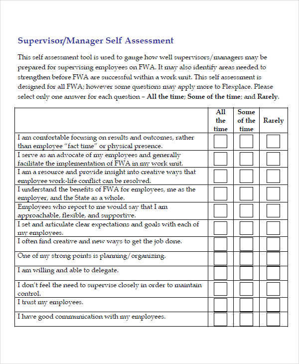 FREE 33 Assessment Templates In PDF