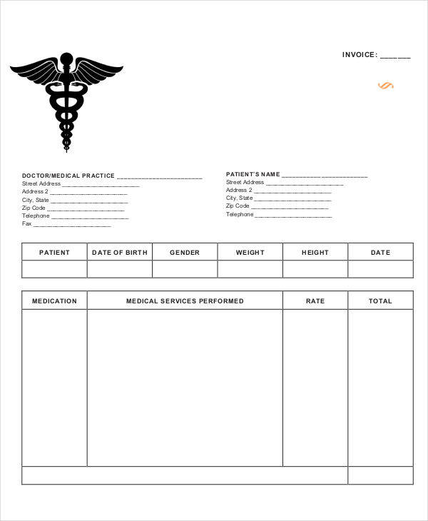 Medical Receipt Sample PDF Template