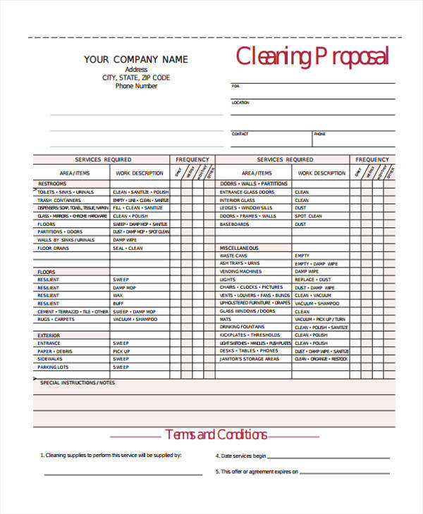 Cleaning Quotation Template Excel