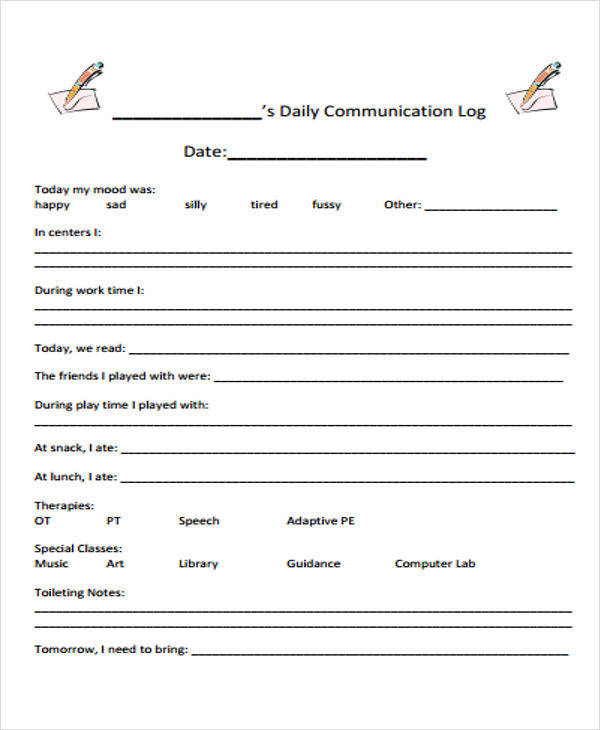 FREE 27 Daily Log Samples Templates In PDF MS Word