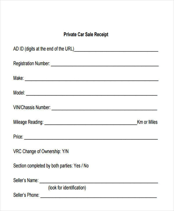 FREE 43 Sample Receipt Templates In PDF