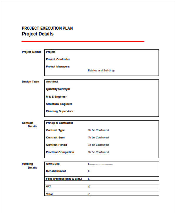 Project Execution Plan For Construction