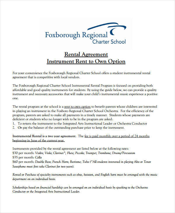 FREE 9 Rent to Own Contract Samples Templates In PDF Google Docs 