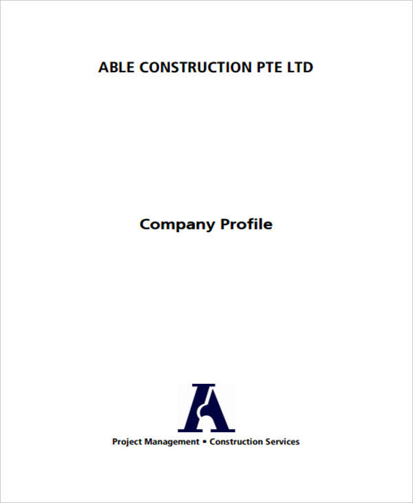 Template Construction Company Profile Sample TUTORE ORG Master Of 