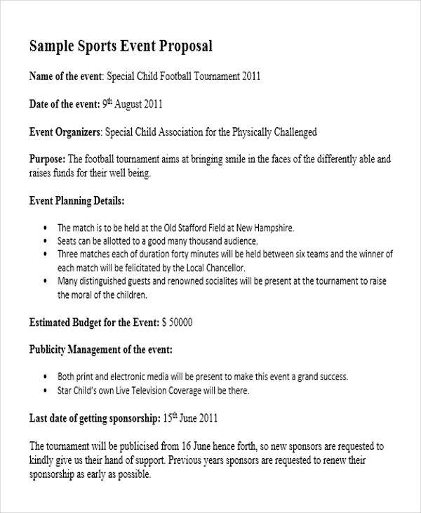 FREE 46 Sample Event Proposal Templates In MS Word PDF Pages 