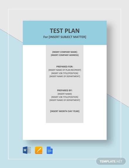 FREE 11 Testing Plan Templates In PDF MS Word