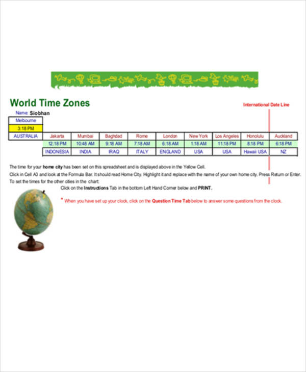 FREE 35 Time Chart Samples In PDF MS Word