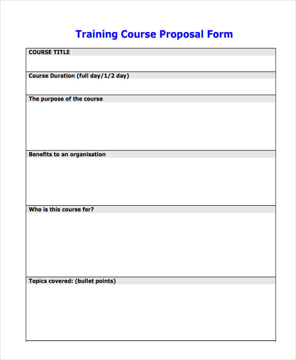 Free Training Proposal Samples Master Of Template Document