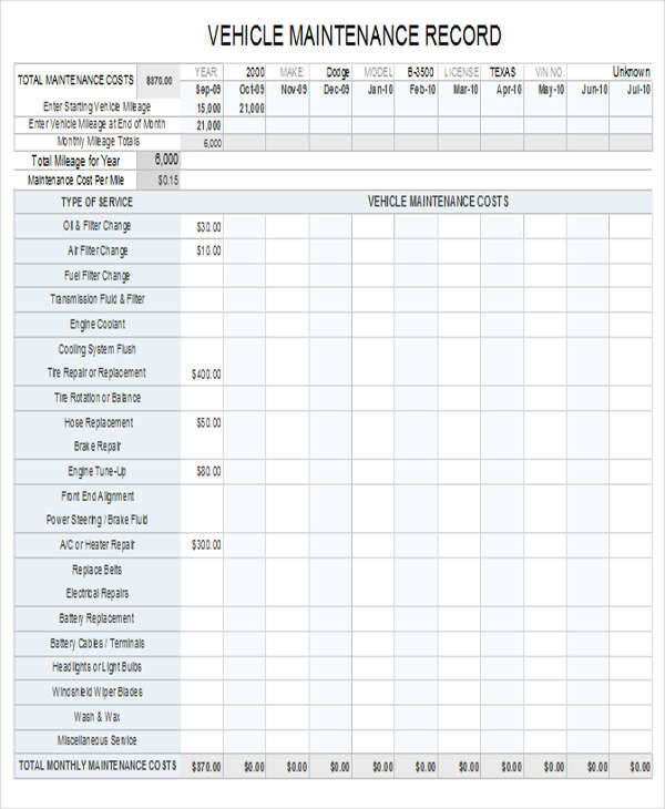 Printable Excel Snow Removal Log Sheet Template