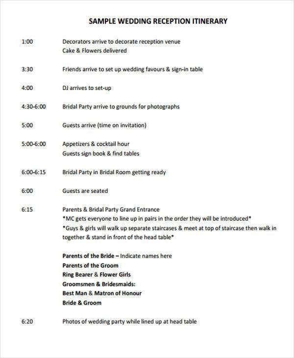 Engagement Party Program Sample