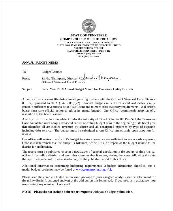 FREE 9 Budget Memo Templates In MS Word PDF FREE 9 Budget Memo Templates In MS Word PDF