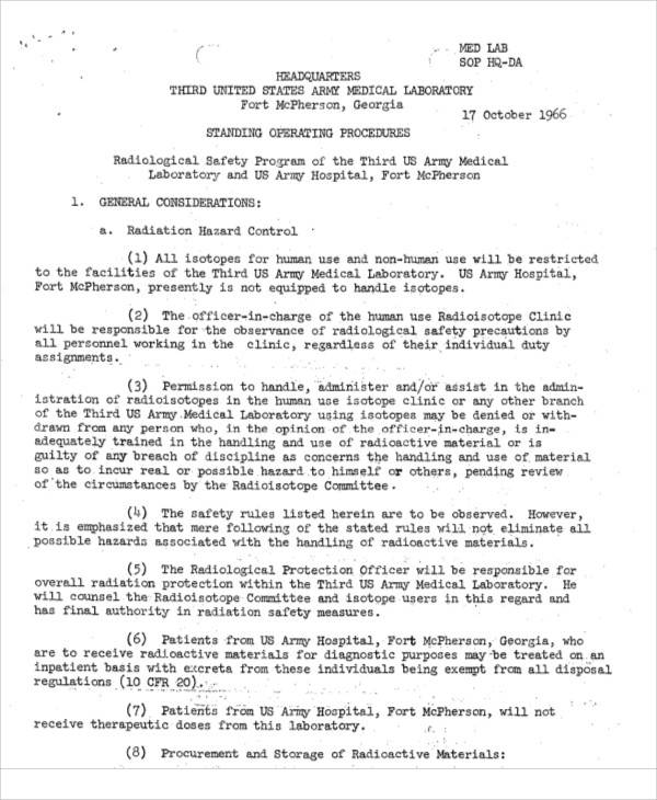 FREE 45 SOP Templates In PDF MS Word